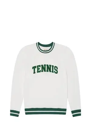 ELLSWORTH + IVEY Elle Collegiate Tennis Sweatshirt Neutral