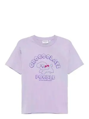 CHOCOOLATE Poodle Graphic T-shirt - Purple