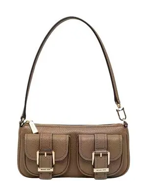 Michael Kors Small Zoe Double-buckle Shoulder Bag - Brown