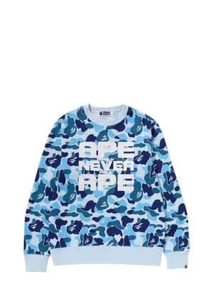 A BATHING APE Abc Camo Asnka Crewneck Sweatshirt - Blue