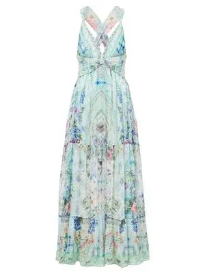Camilla Crystal-embellished Silk Maxi Dress - Multicoloured