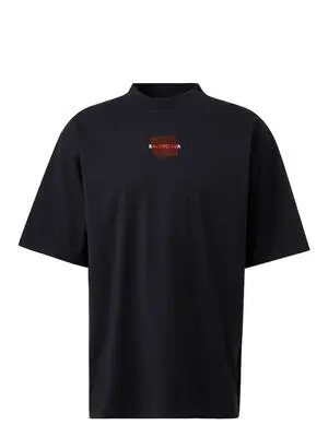 Balenciaga Logo Cotton Jersey T-shirt - Black