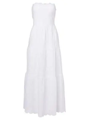 Melissa Odabash Sophie Broderie Anglaise Cotton Maxi Dress - White