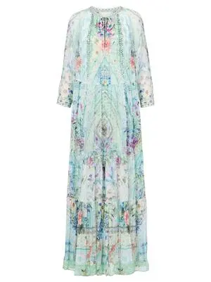 Camilla Crystal-embellished Silk Maxi Dress - Multicoloured