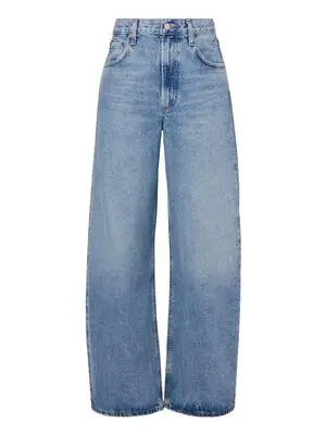 AGOLDE Low Curve Mid-rise Wide-leg Jeans - Blue
