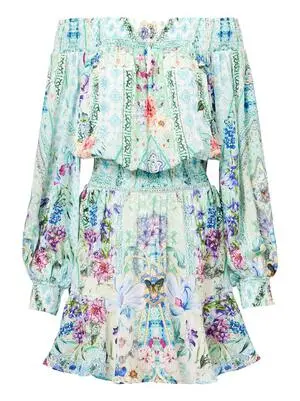Camilla Crystal-embellished Silk Minidress - Multicoloured