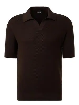 Zegna Cotton Polo Shirt - Brown