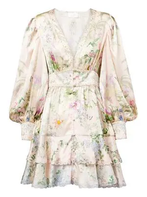 Camilla Crystal-embellished Silk Minidress - Multicoloured