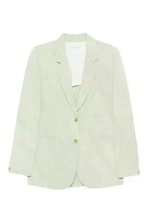 FORTE_FORTE Slub-texture Blazer - Green