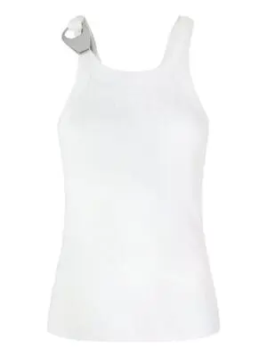 Pinko Ribbed Tank Top - White