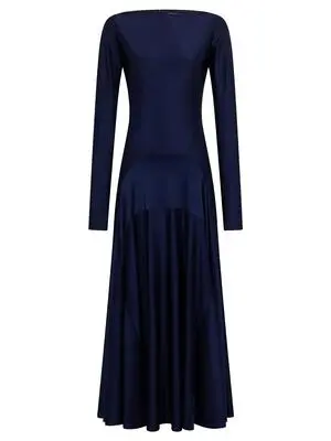 Rabanne Paneled Jersey Maxi Dress - Navy