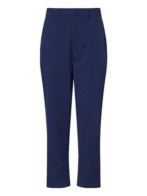 MANORS Stretch-woven Trousers With Zip Pockets - Navy