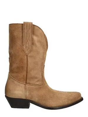 GOLDEN GOOSE Heeled Suede Boots - Tan