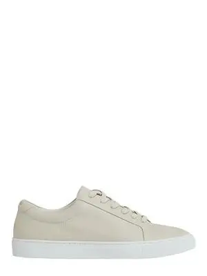 REISS Luca Leather Low-top Trainers - Off White