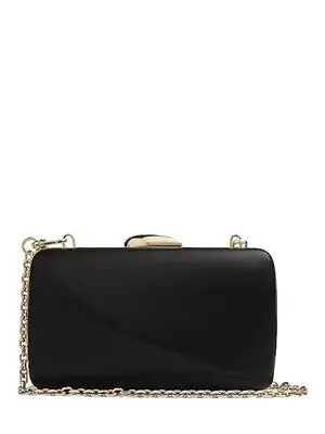 LK BENNETT Charlotte Leather Clutch Bag - Bla-black