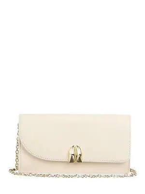 LK BENNETT Florence Leather Clutch Bag - Cre-ecru