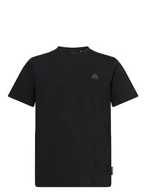 Moose Knuckles Crescent Brand-plaque Cotton-jersey T-shirt - Black