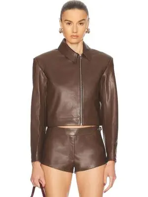 MIMCHIK Mimchik Off Center Moto Jacket
