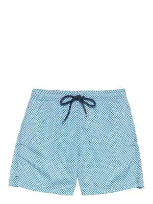 DRUMOHR Monogram-pattern Swim Shorts - Blue