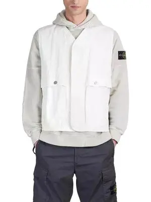 Stone Island Compass Badge Hooded Jacket - White