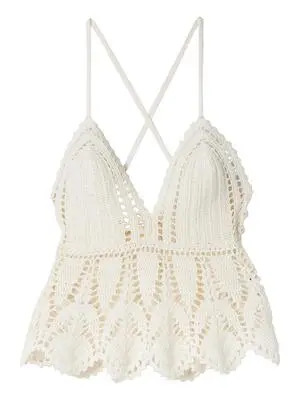 Ulla Johnson Delfina Crocheted Cotton Tank - White