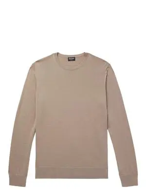 Zegna Cashseta Crewneck Sweater - Neutrals