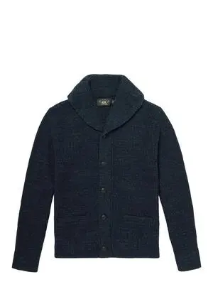 Ralph Lauren Shawl-collar Ribbed Cotton Cardigan - Blue