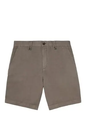 Mr P. Wide-leg Organic Cotton And Linen-blend Bermuda Shorts - Brown