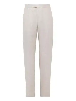 FAVOURBROOK Slim-fit Linen Suit Trousers - Neutrals