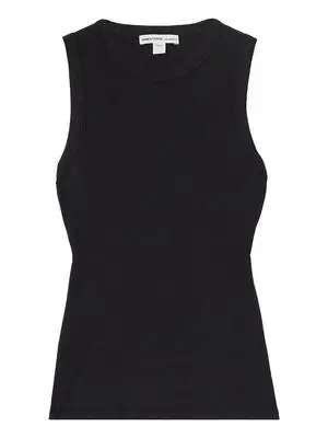 JAMES PERSE Ribbed Stretch-supima Cotton Tank - Black