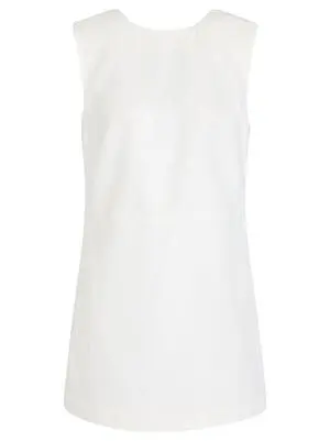Loulou De Saison Hoya Crepe Mini Dress - White