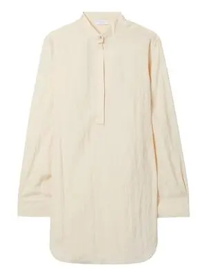 DEVEAUX Crinkled Crepe Tunic - Cream