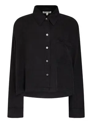 ALEX MILL Alex Mill Gemma Cropped Shirt Black