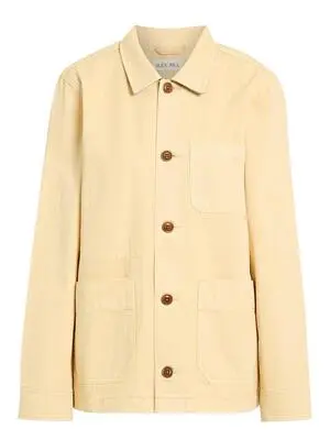 ALEX MILL Britt Herringbone Cotton Jacket - Pastel Yellow