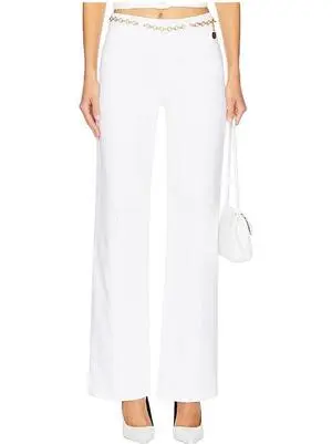 L'Agence Scottie Wide Leg Jeans - Blanc