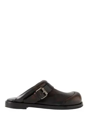 Acne Studios Leather Mules - Brown