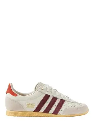 Adidas Originals By Alexander Wang Japan Suede-trimmed Leather Sneakers - Off-white
