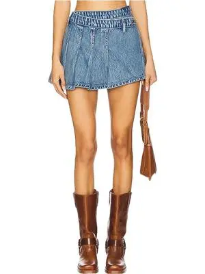 Free People X We The Free Stephie Denim Skort - Blue
