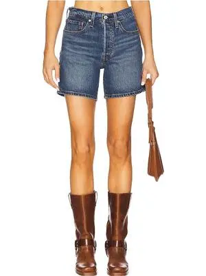 LEVI'S 501 Mid Thigh Denim Shorts - Blue