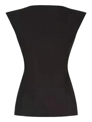 Marni Structured Sleeveless Top - Black