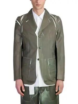 Comme Des Garçons Contrasting-detailed Blazer - Green