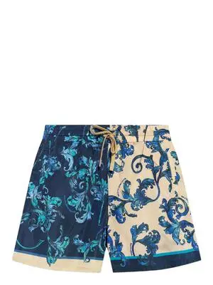 Versace Barocco-print Shorts - Blue