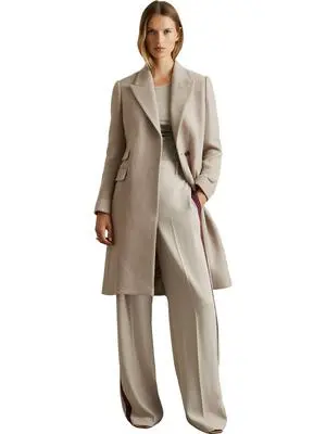 REISS Louis Wool-blend Coat - Stone
