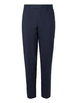 Mr P. Phillip Slim-fit Linen Trousers - Blue