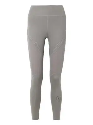 Adidas By Stella McCartney Truepurpose Perforated Stretch Recycled Leggings - Gray