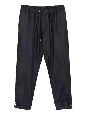 Moncler Logo Patch Tapered Trousers - Blue