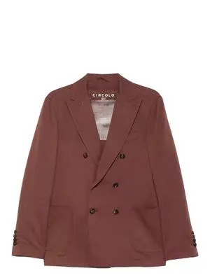 CIRCOLO 1901 Piqué-weave Blazer - Brown