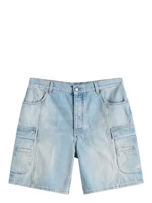 Off-White Denim Cargo Shorts - Bleach No Colour