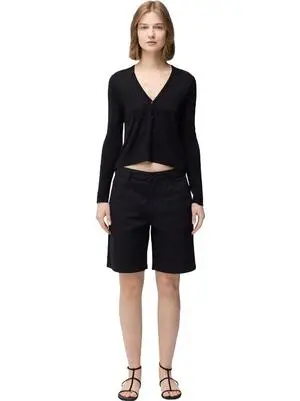 GOBI MONGOLIAN CASHMERE Lightweight Cashmere Silk Cardigan - Black