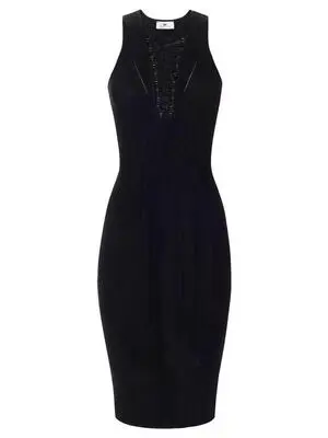 Elisabetta Franchi Knitted Dress - Black